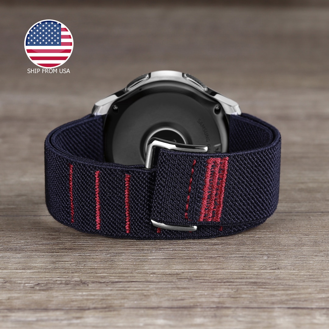 ELASTIC WATCH BAND 18mm 20mm 22mm 24mm 25mm G Hook and Loop Strap ...