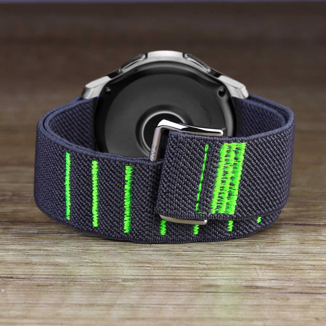 22mm ELASTIC WATCH BAND, Hook and Loop Band, Smartwatch Strap for 18mm ...