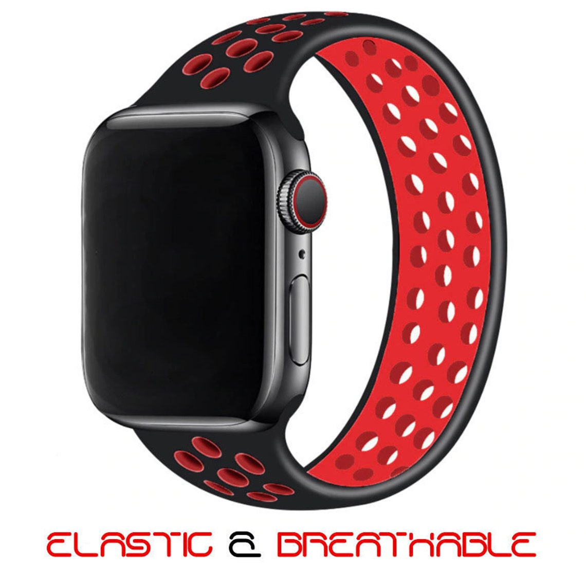 Breathable ELASTIC Silicone Sport Band Strap One Piece | Etsy