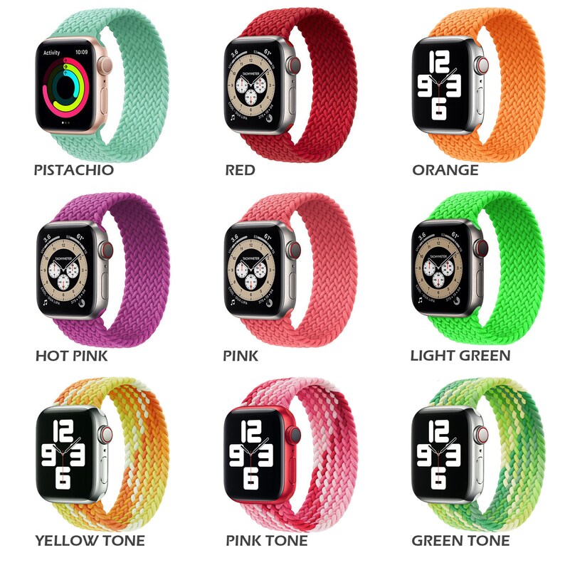 ELASTIC Braided Apple Watch Band Knitted Belt Strap Bracelet - Etsy