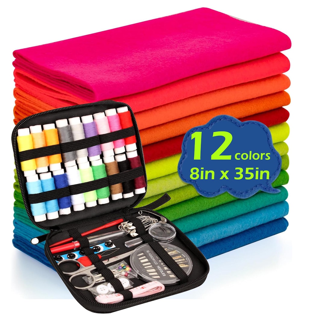 Felt Fabric Assorted Colors, Sewing Accessory Kit, Basic Set for ...