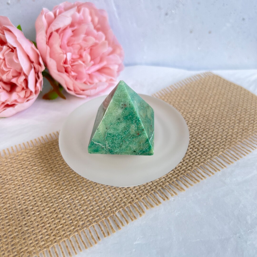 Overcome Co-dependency Fuchsite Pyramid With Ruby Inclusions 4x4.2cm ...