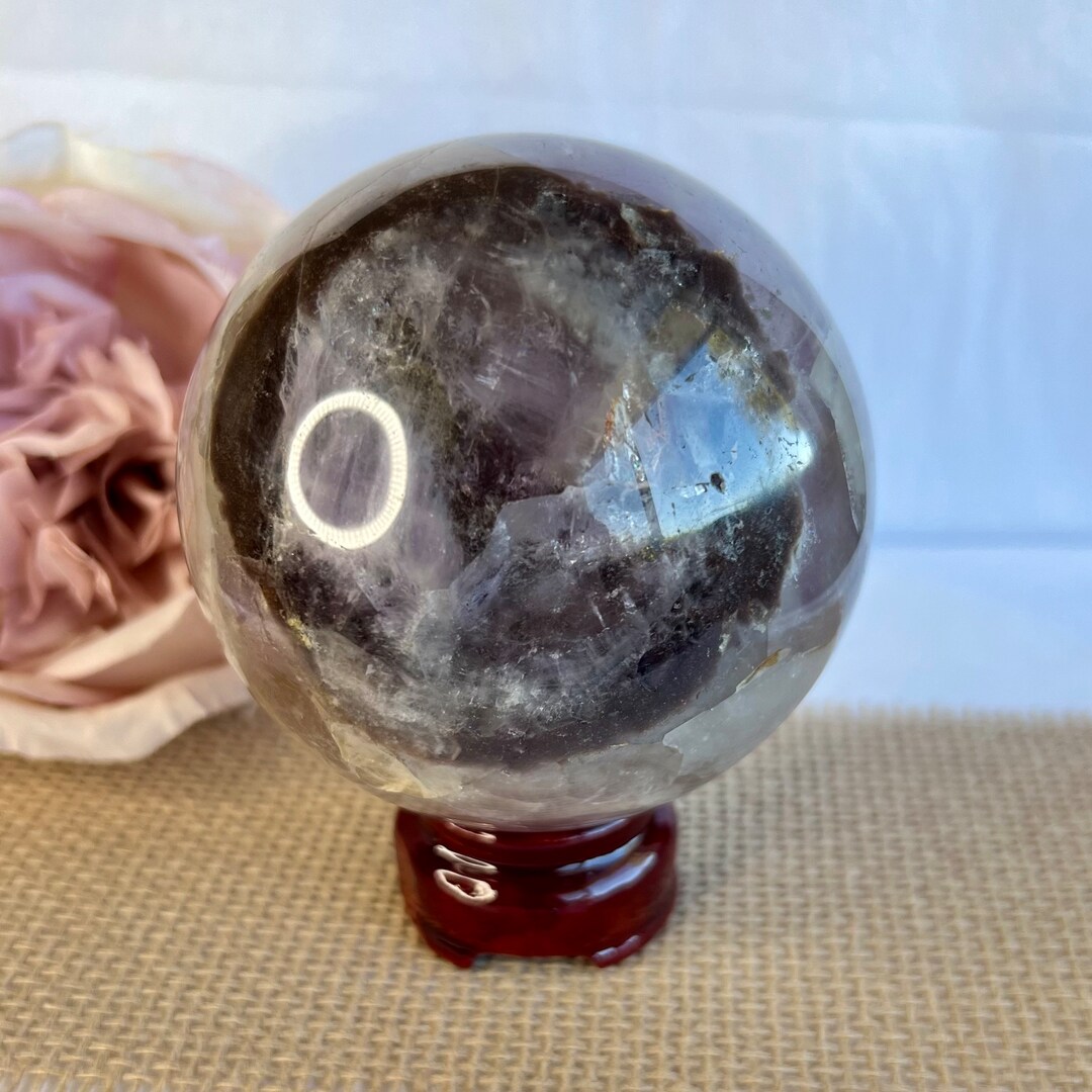 Spiritual Wisdom & Magical Dreams Unique Chevron Amethyst Sphere With ...