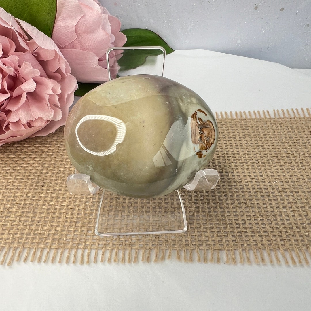 Final Mark Down Scrying Magic Polychrome Jasper Palm Stone 2 6.4x5.4cm ...