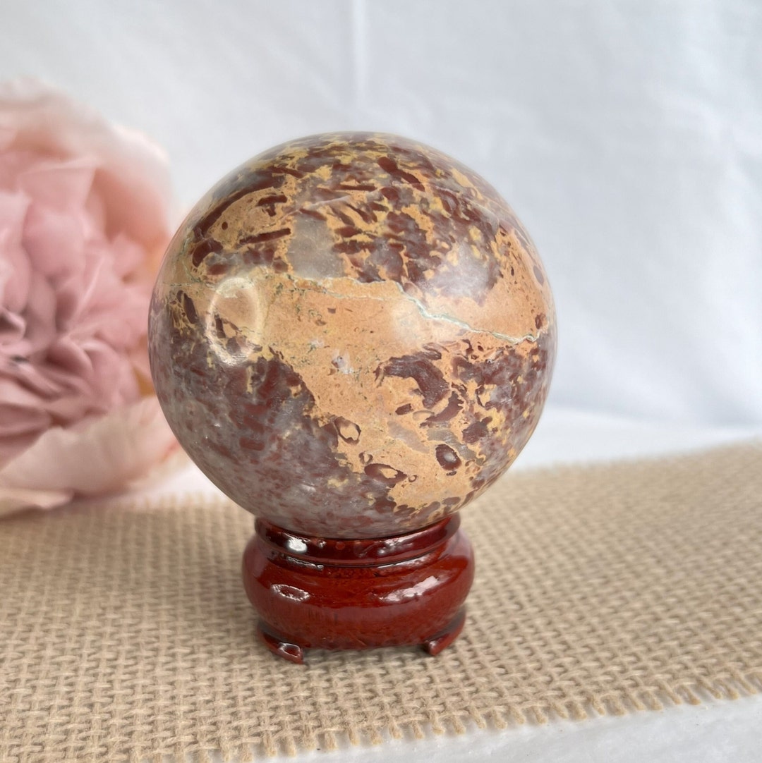Final Mark Down Self Acceptance Journey Strawberry Jasper Sphere 63mm ...