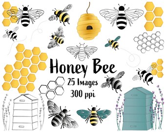 Honey bee svg | Etsy
