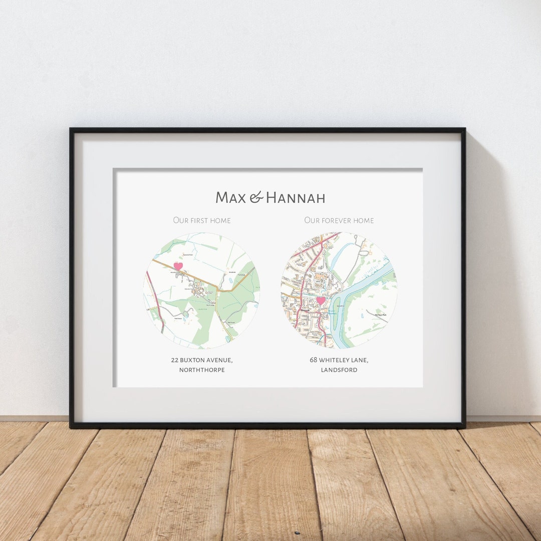 New House Street Map Print, Custom New Home Gift, Personalised ...
