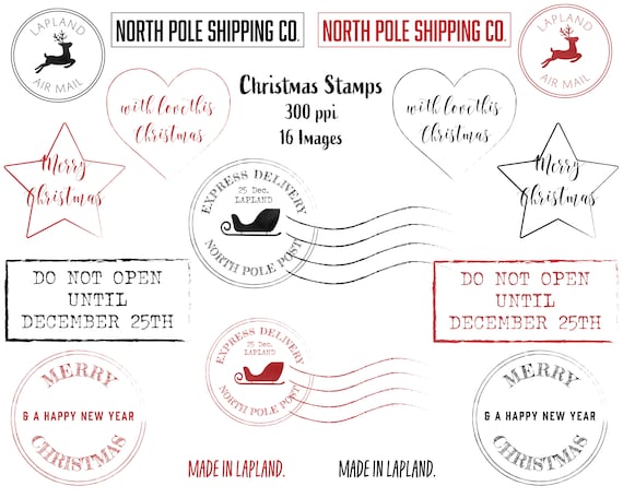 Christmas Stamp Clipart