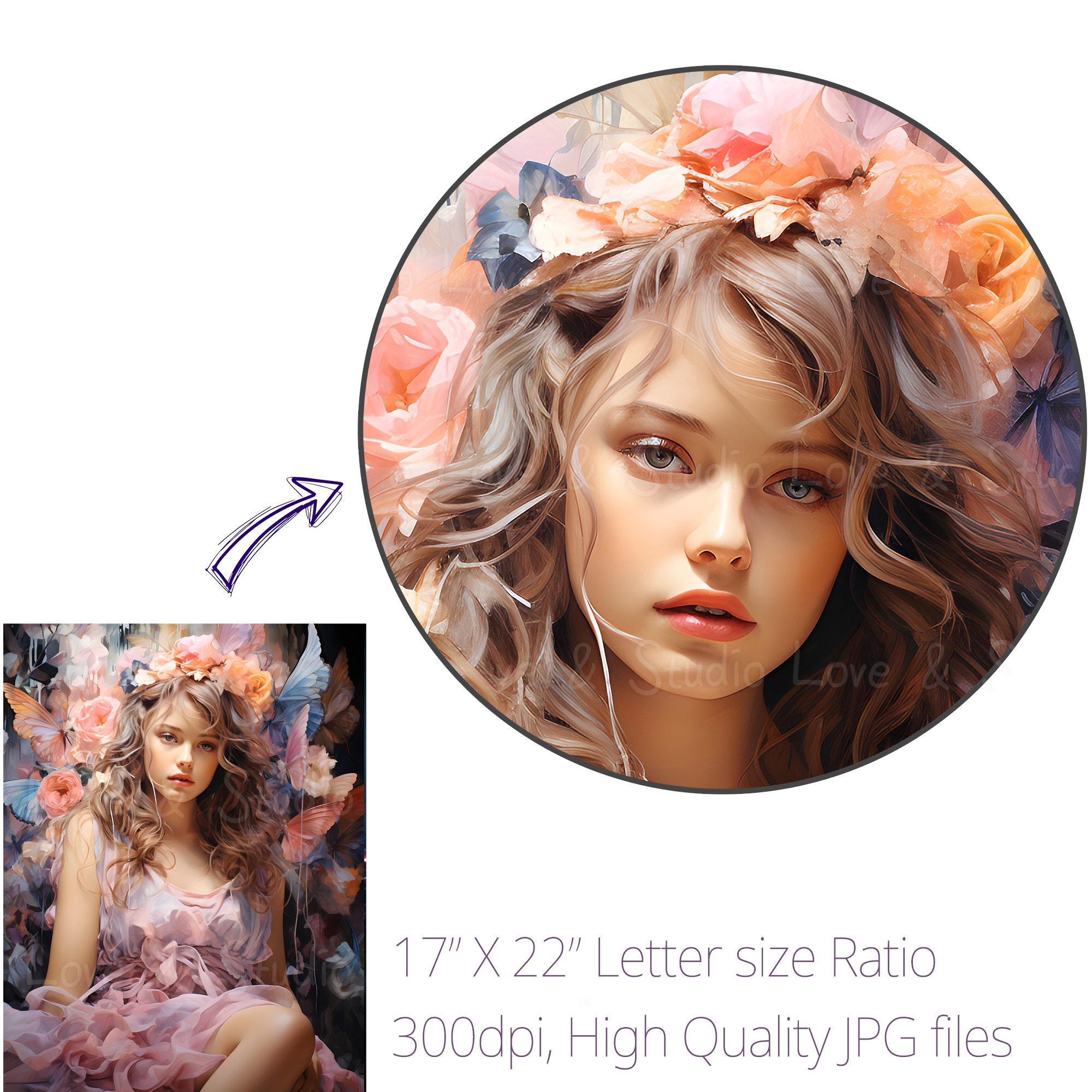 25 Watercolor Fairy Digital Paper, Printable Fantasy Background ...