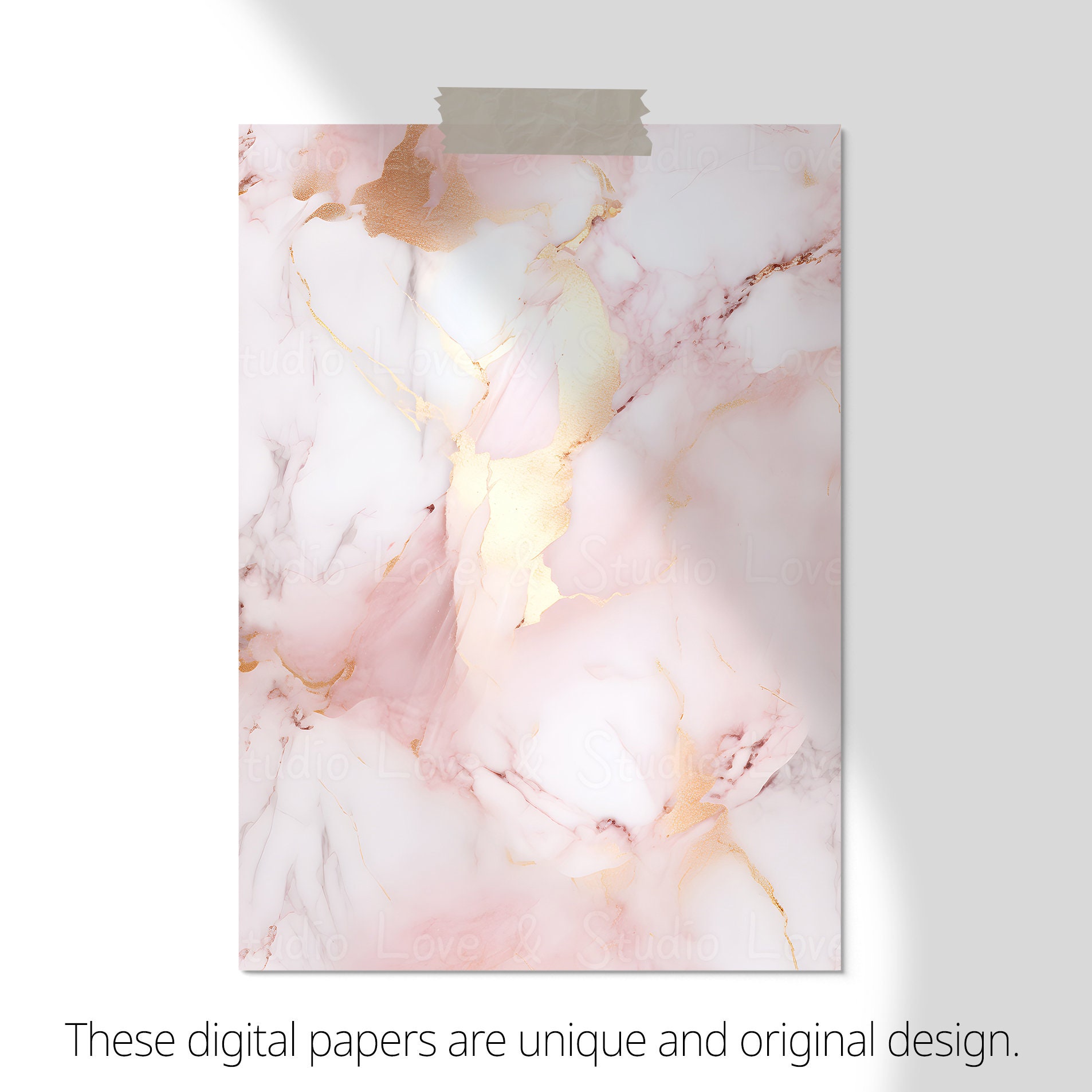 25 Pink Marble With Gold Dust Digital Paper, Seamless Pattern, Stone ...