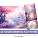 25 Pastel Enchanted Fairy Forest Digital Paper, Horizontal Type. Soft ...
