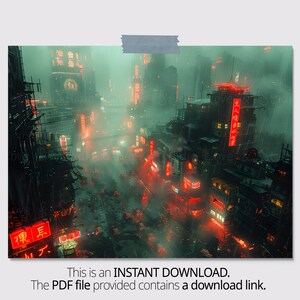 25 Cyber Collapse Digital Paper, Dystopian Post Apocalyptic Artwork ...