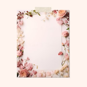 25 Love Letters Printable Letter Paper, Valentine's Day Page Border ...