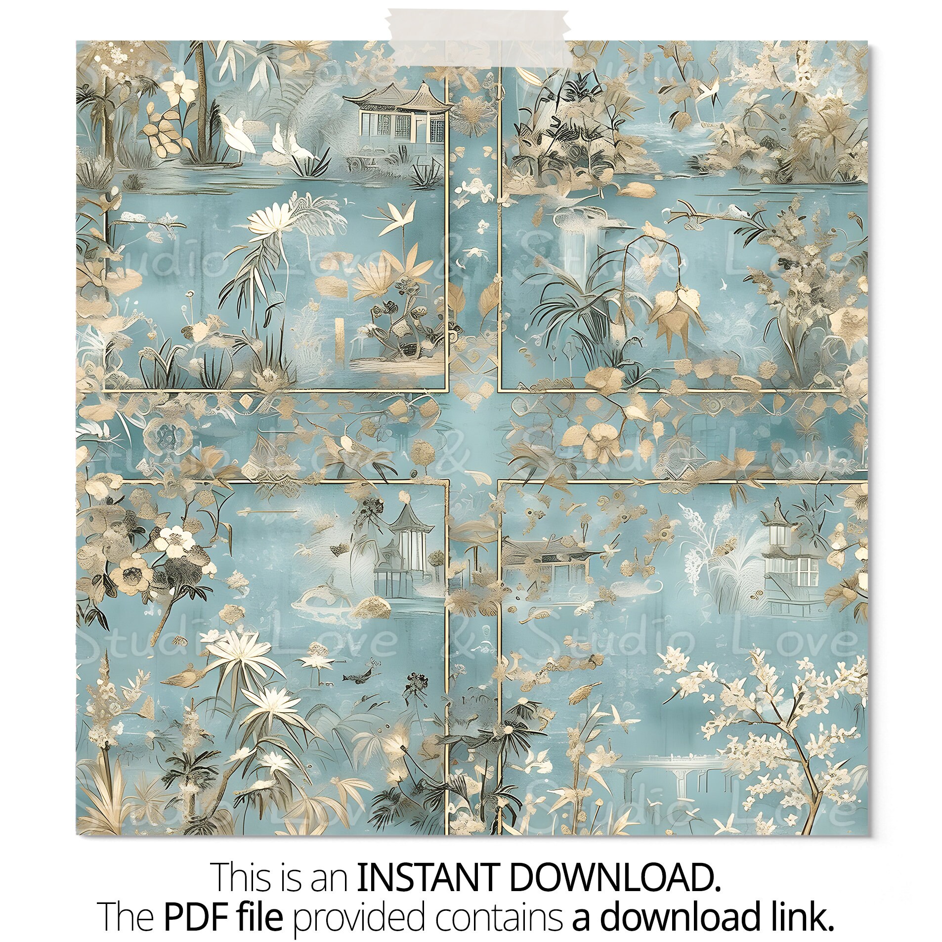 25 the Modern Chinoiserie Seamless Pattern, the Traditional Motifs ...