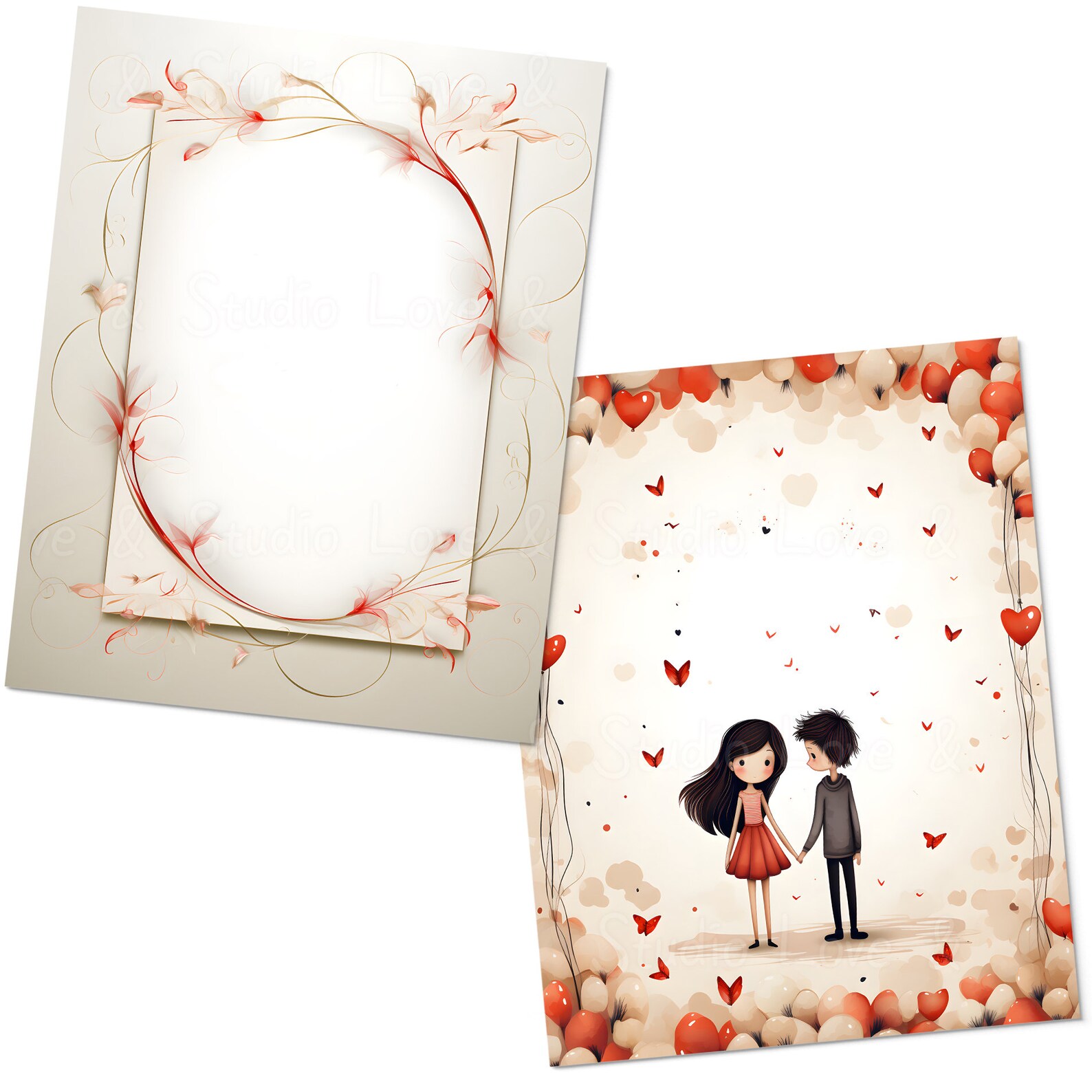 25 Love Letters Printable Letter Paper Valentine's Day - Etsy