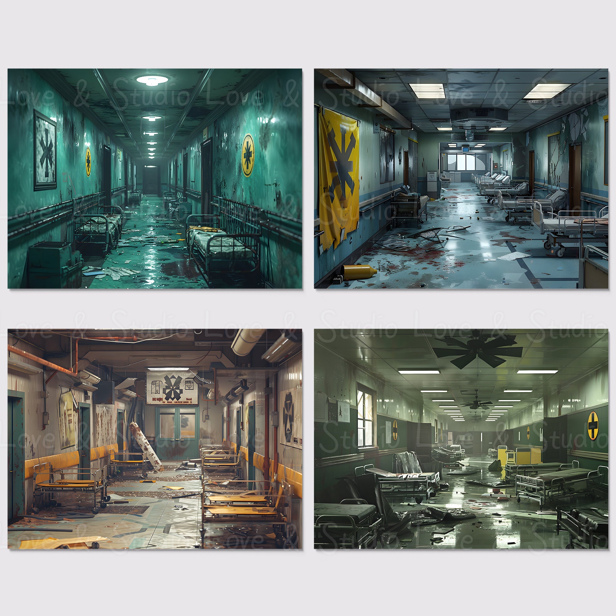 25 Pandemic Outbreak Digital Paper, Dystopian, Post Apocalyptic Artwork ...