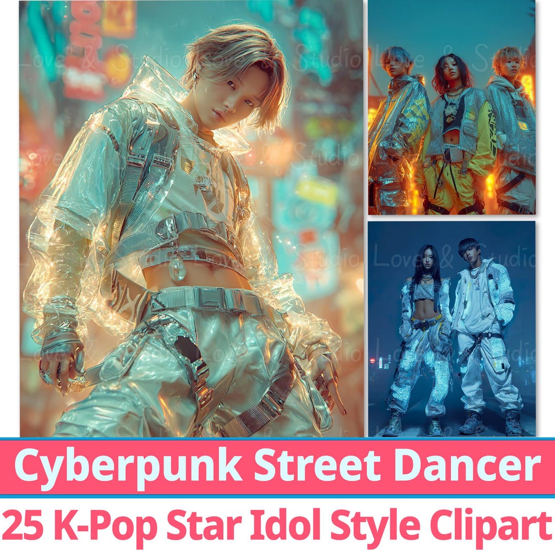 25 Cyberpunk K-pop Star Pictorial Aesthetic Paper, Korean Culture ...