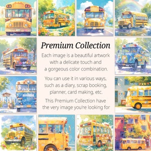 25 School Bus Adventure Digital Paper. for Welcome Week Event Clipart ...