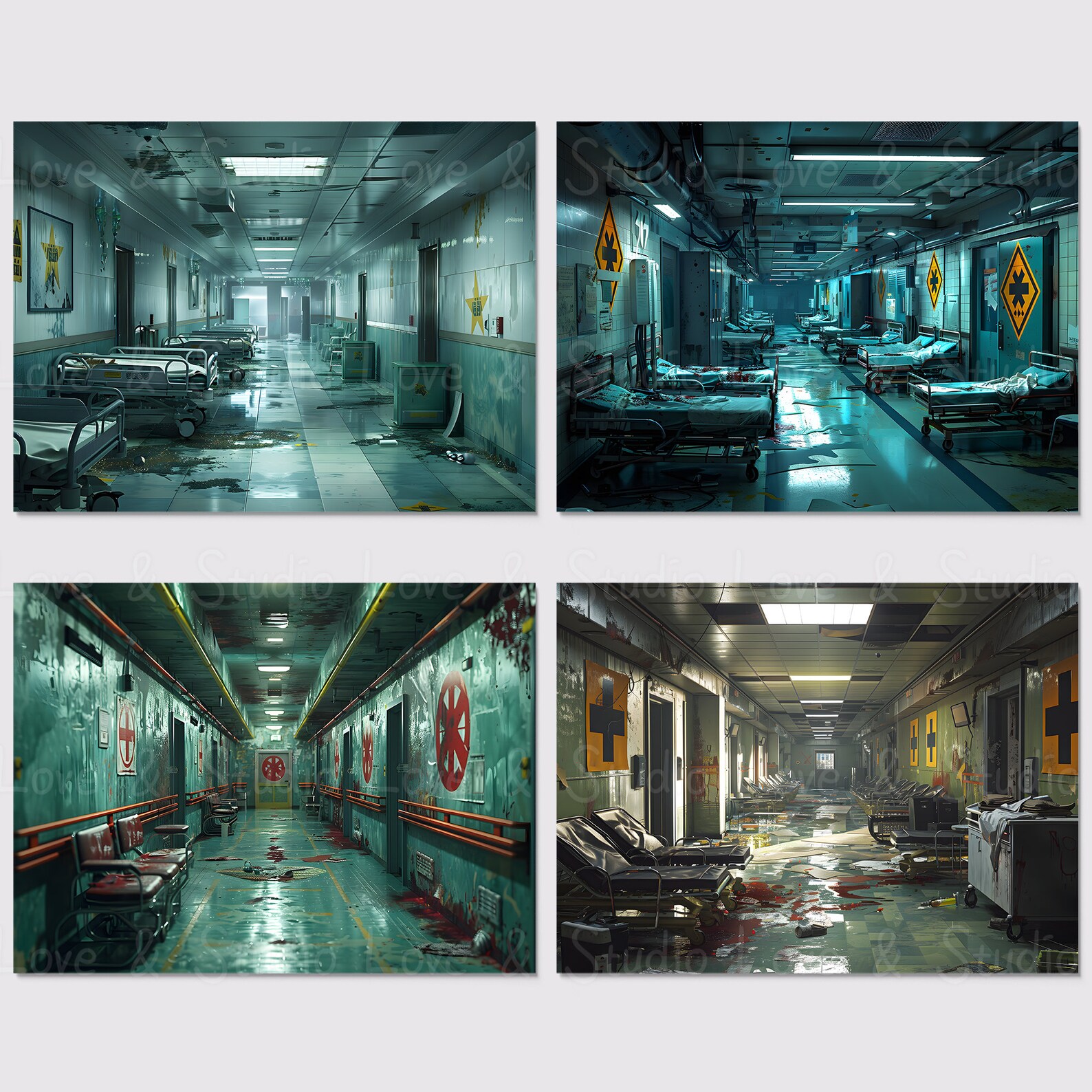 25 Pandemic Outbreak Digital Paper, Dystopian, Post Apocalyptic Artwork ...