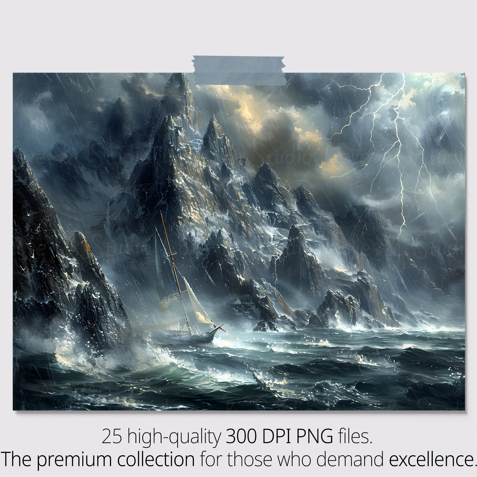 25 Stormborn Horizons Digital Paper, Printable Fantasy Background ...