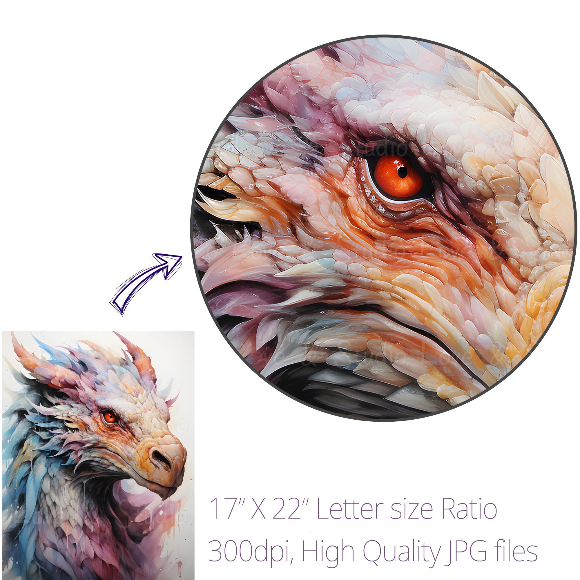 25 Watercolor the Dragon Clipart, Fantasy Mythical Creature Digital ...