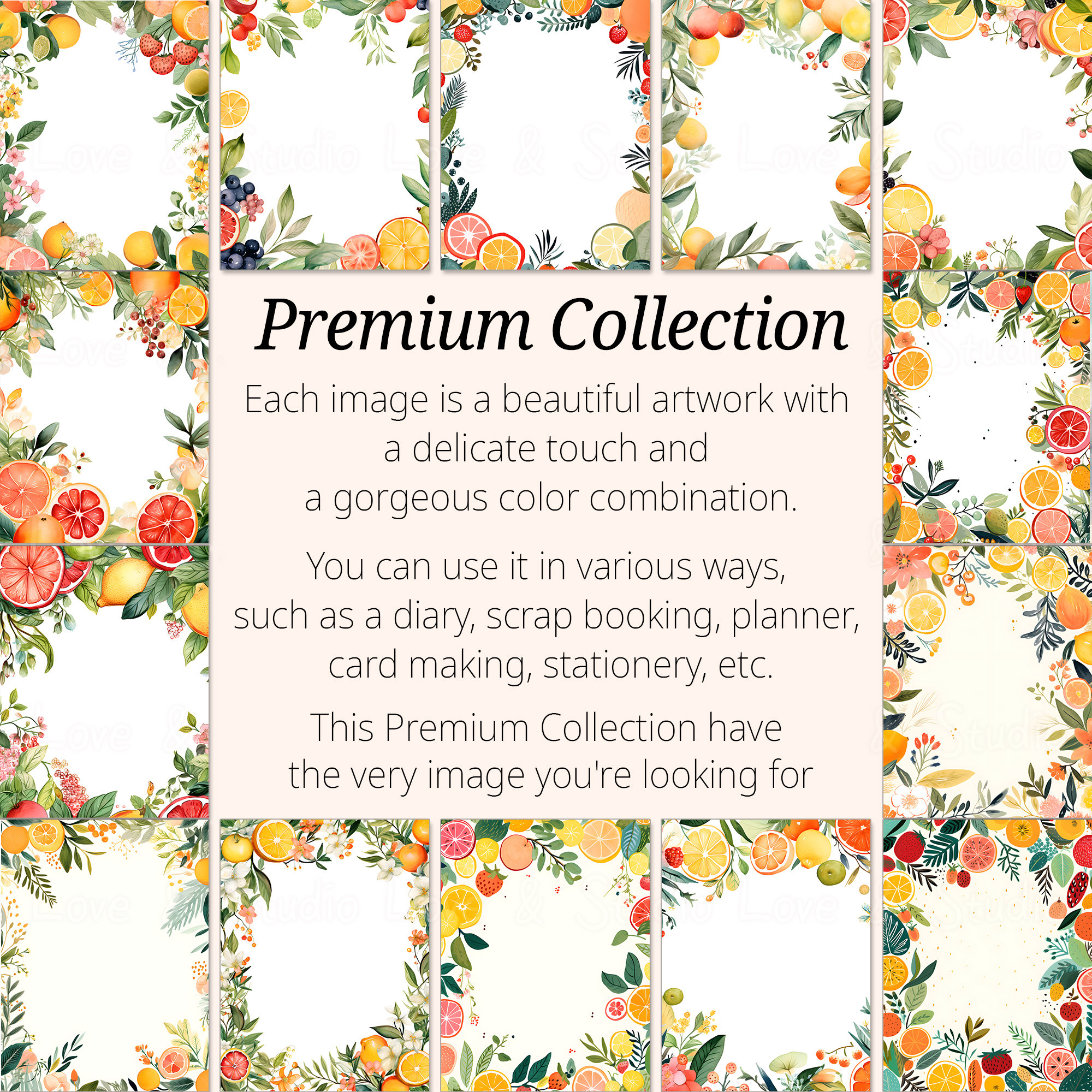 25 Fruits Pattern Printable Letter Paper Watercolor Page - Etsy