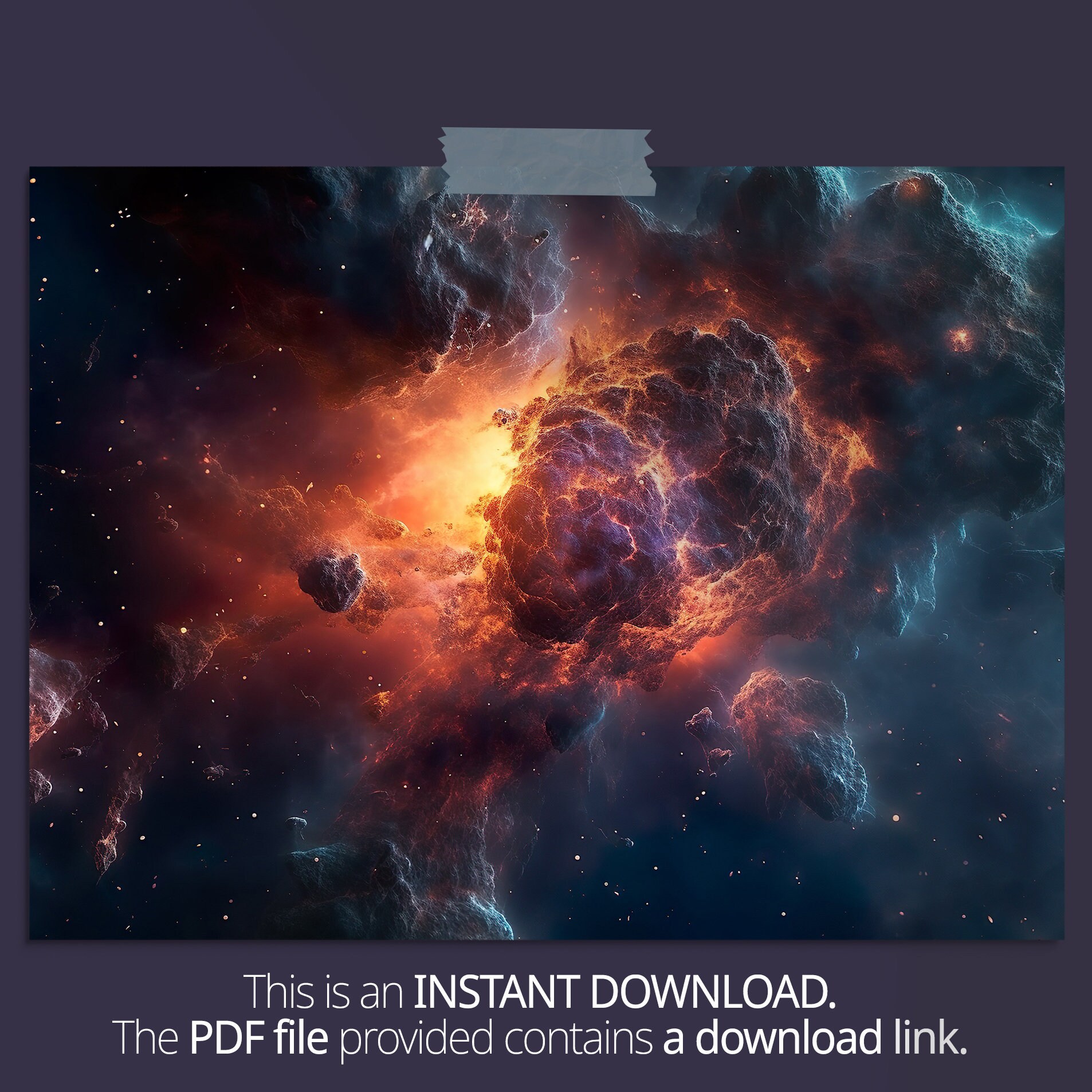 25 Galaxy Nebula Digital Paper, Printable Space Nebula, Stardust Cosmic Background. Instant ...