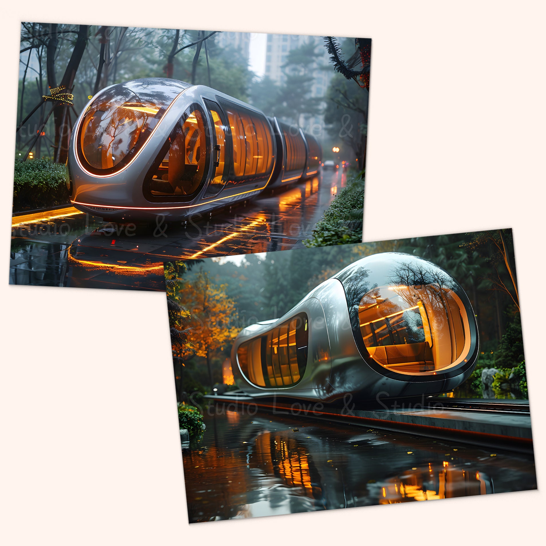 25 the Zero-emission Maglev Pod Digital Paper, Futuristic Vehicle, Next ...