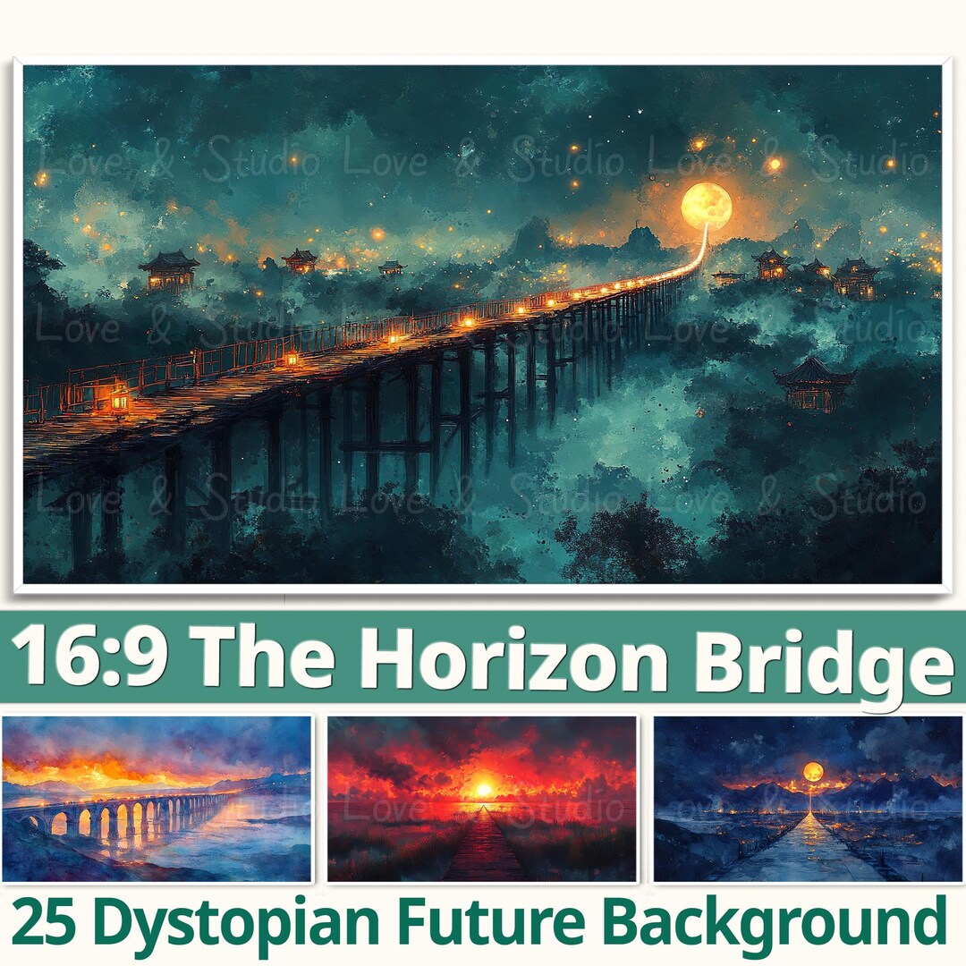 16:9 .the Horizon Bridge Digital Background. 25 Dystopian Future ...