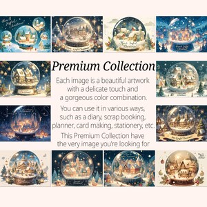 25 Sparkling Snow Globe Digital Paper, Winter Wonderland Christmas ...