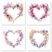 25 Pastel Flower Heart Wreath Clipart. Digital Valentine's Day ...