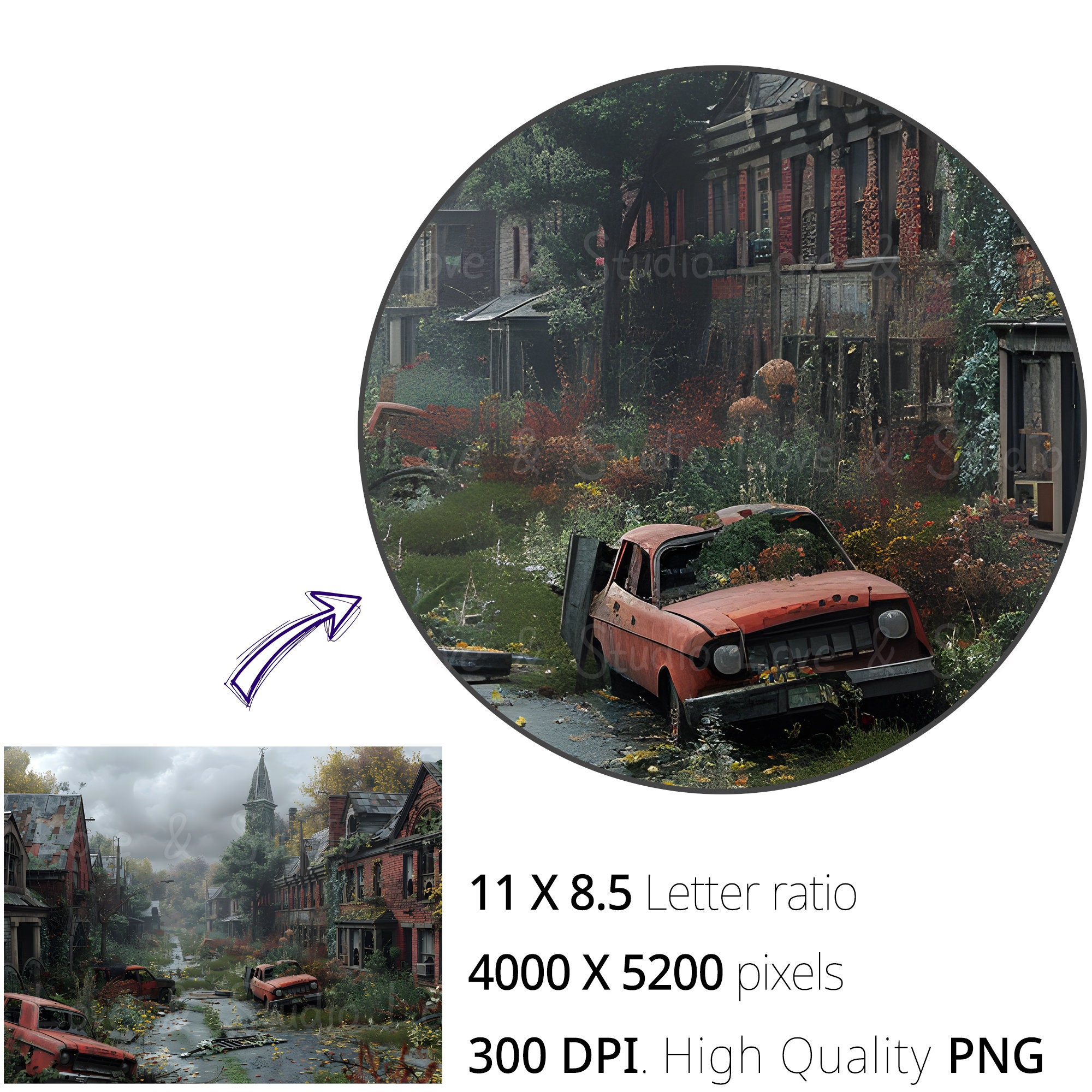25 Zombie Apocalypse Digital Paper, A Dystopian, Post Apocalyptic World ...