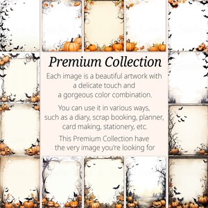 25 Pumpkins and Bats Printable Letter Paper, Halloween Page Border ...