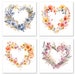 25 Pastel Flower Heart Wreath Clipart. Digital Valentine's Day ...