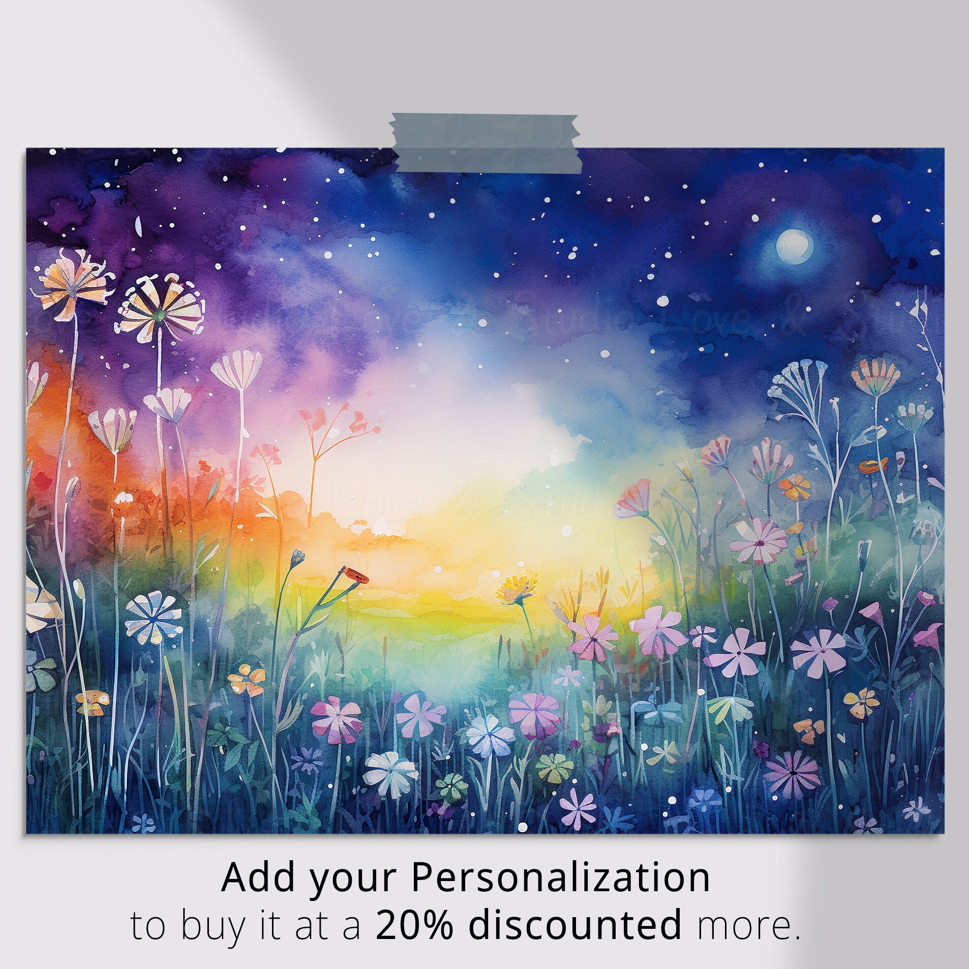 25 Fairy Wonderland Digital Paper, Printable Watercolor Magical Fairy ...