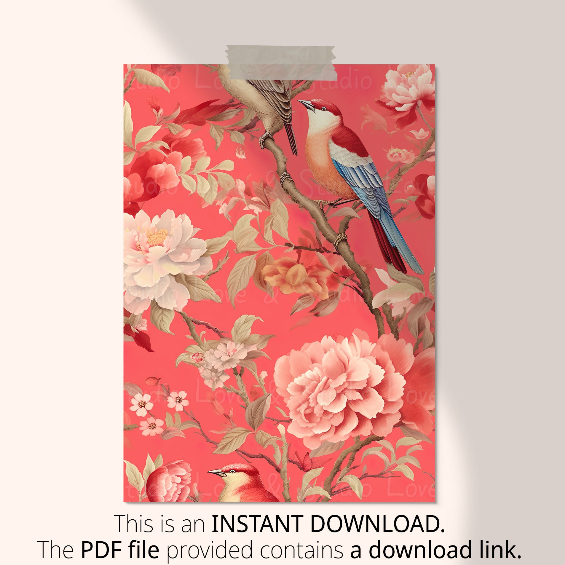 50 Chinoiserie Pattern Seamless Pattern, Vintage Oriental Birds and ...