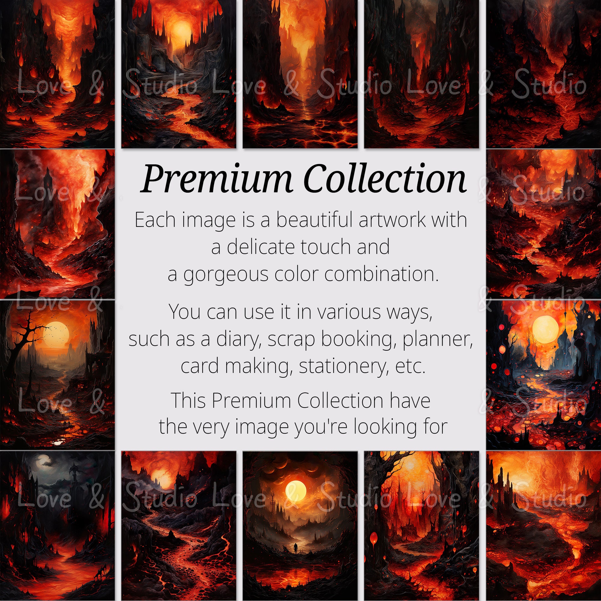 25 Underworld Realm Digital Paper. Watercolor Horror Printable ...