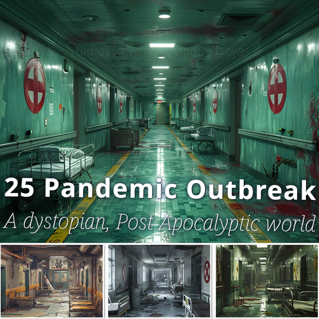 25 Pandemic Outbreak Digital Paper, Dystopian, Post Apocalyptic Artwork ...