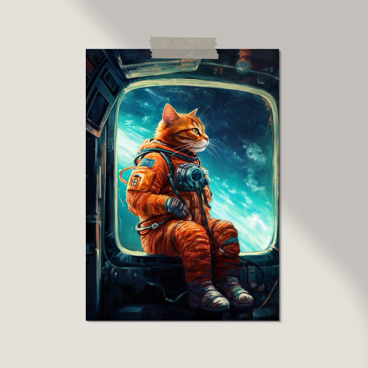 8 Cats Astronaut Clipart, High-quality JPG Files, Cat Lovers Gift ...