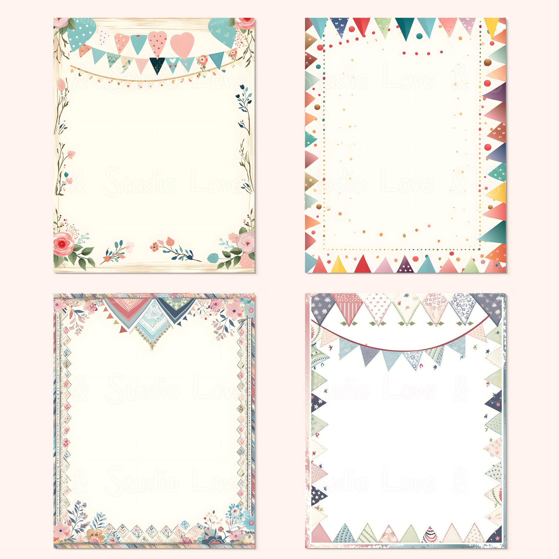 25 Various Flags Printable Letter Paper Watercolor Page - Etsy