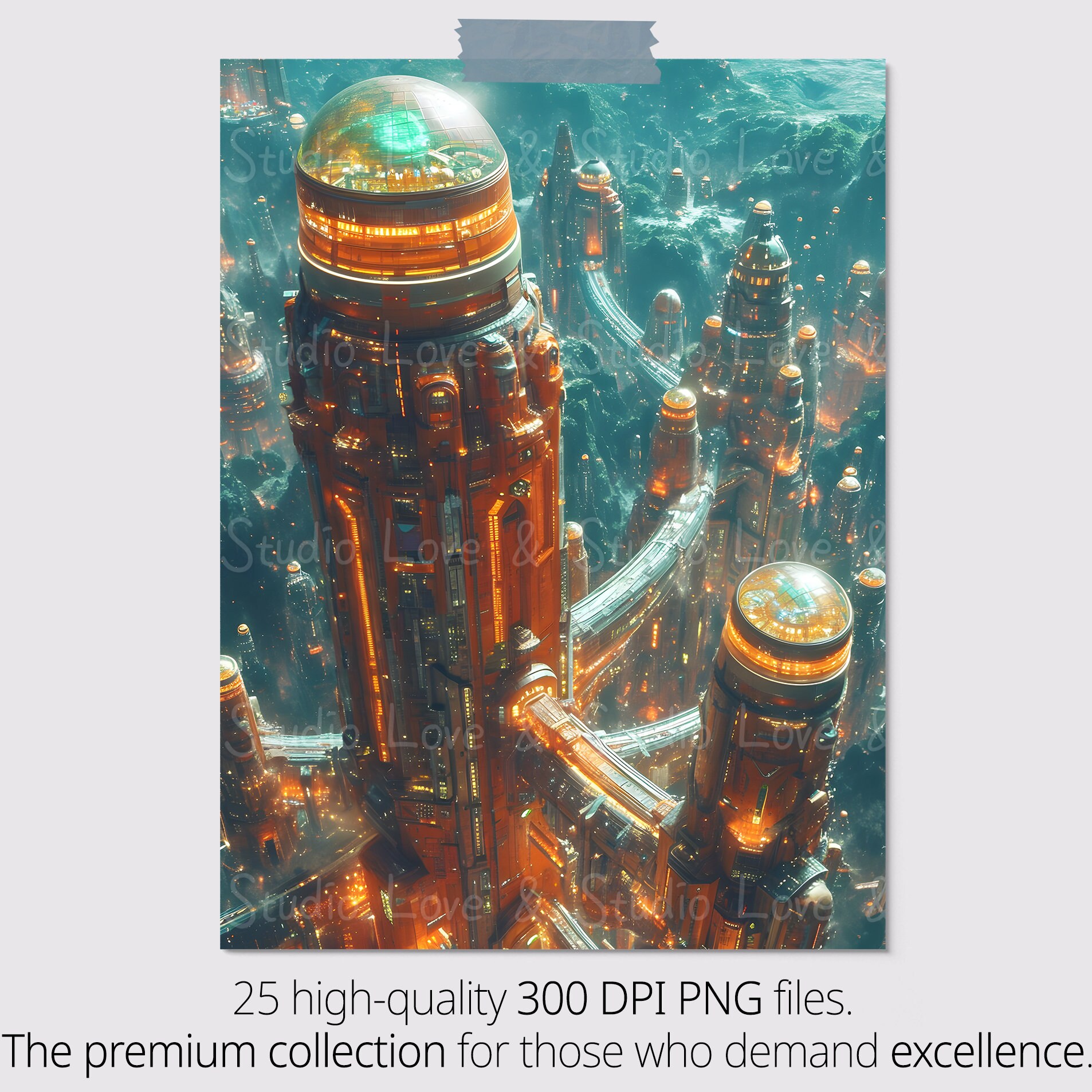 25 Futuristic Docking Bay Digital Paper, Printable Sci-fi Futuristic ...