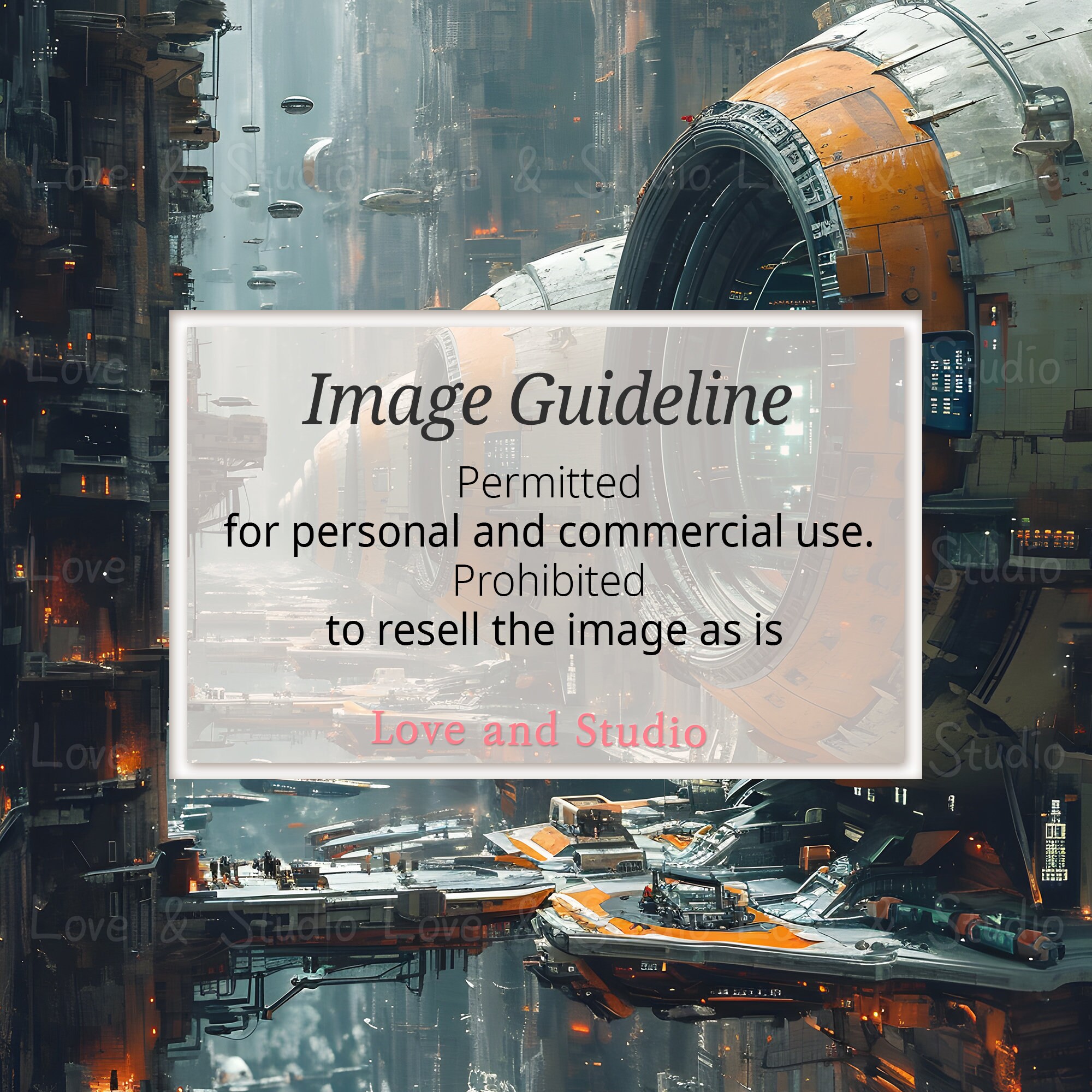 25 Futuristic Docking Bay Digital Paper, Printable Sci-fi Futuristic ...