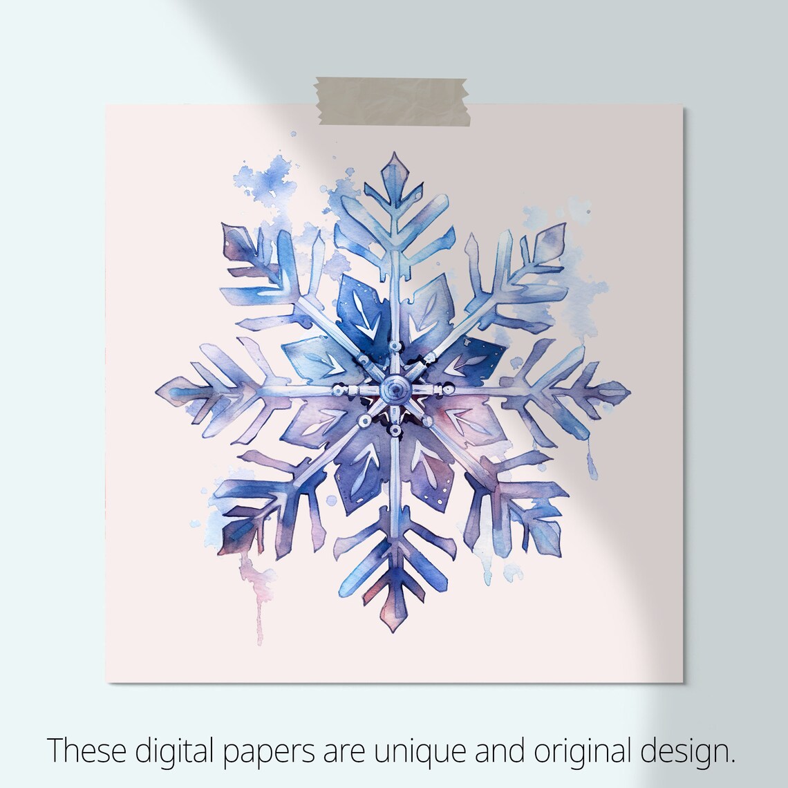 25 Watercolor Snowflake Clipart Christmas Party Digital - Etsy
