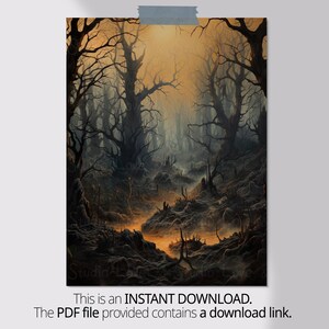 25 Cursed Forest Digital Paper. Watercolor Horror Printable. Halloween ...