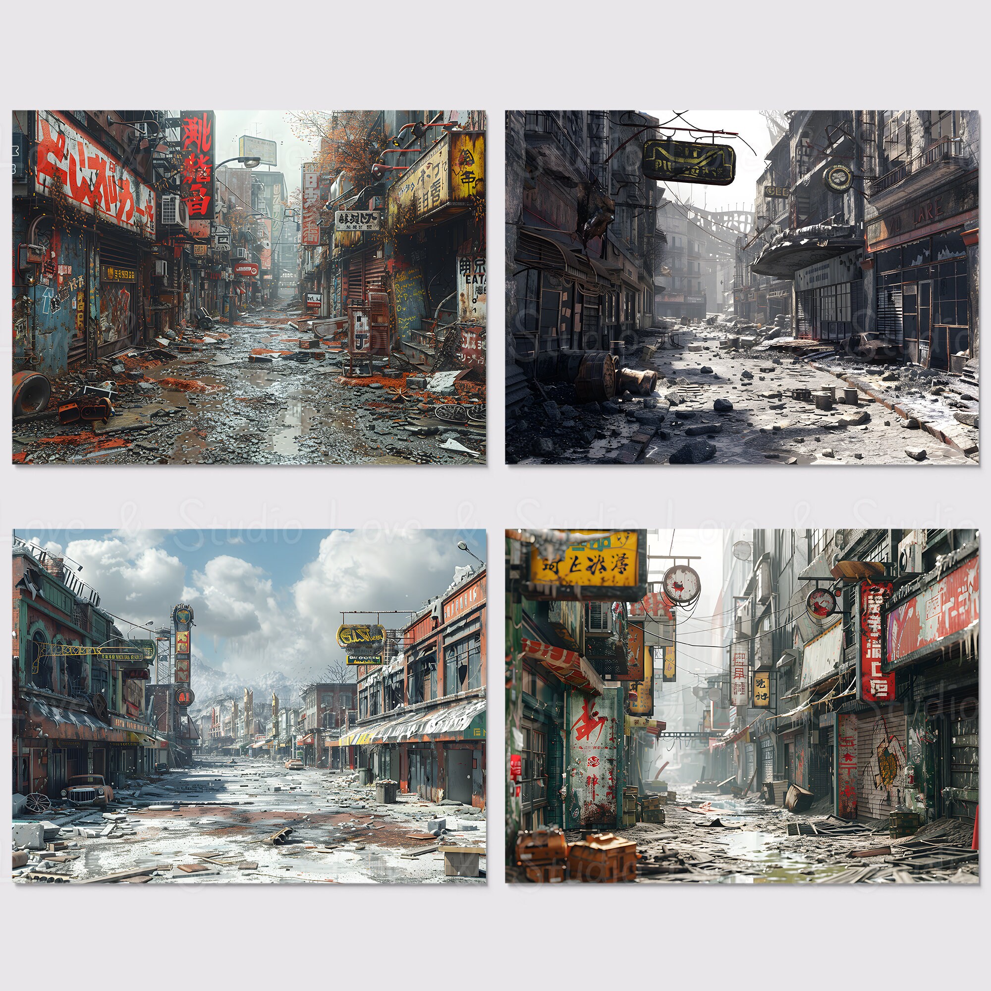 25 Resource Depletion Digital Paper, Dystopian, Post Apocalyptic ...