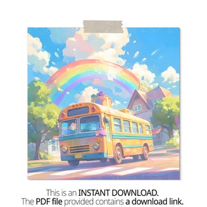 25 School Bus Adventure Digital Paper. for Welcome Week Event Clipart ...