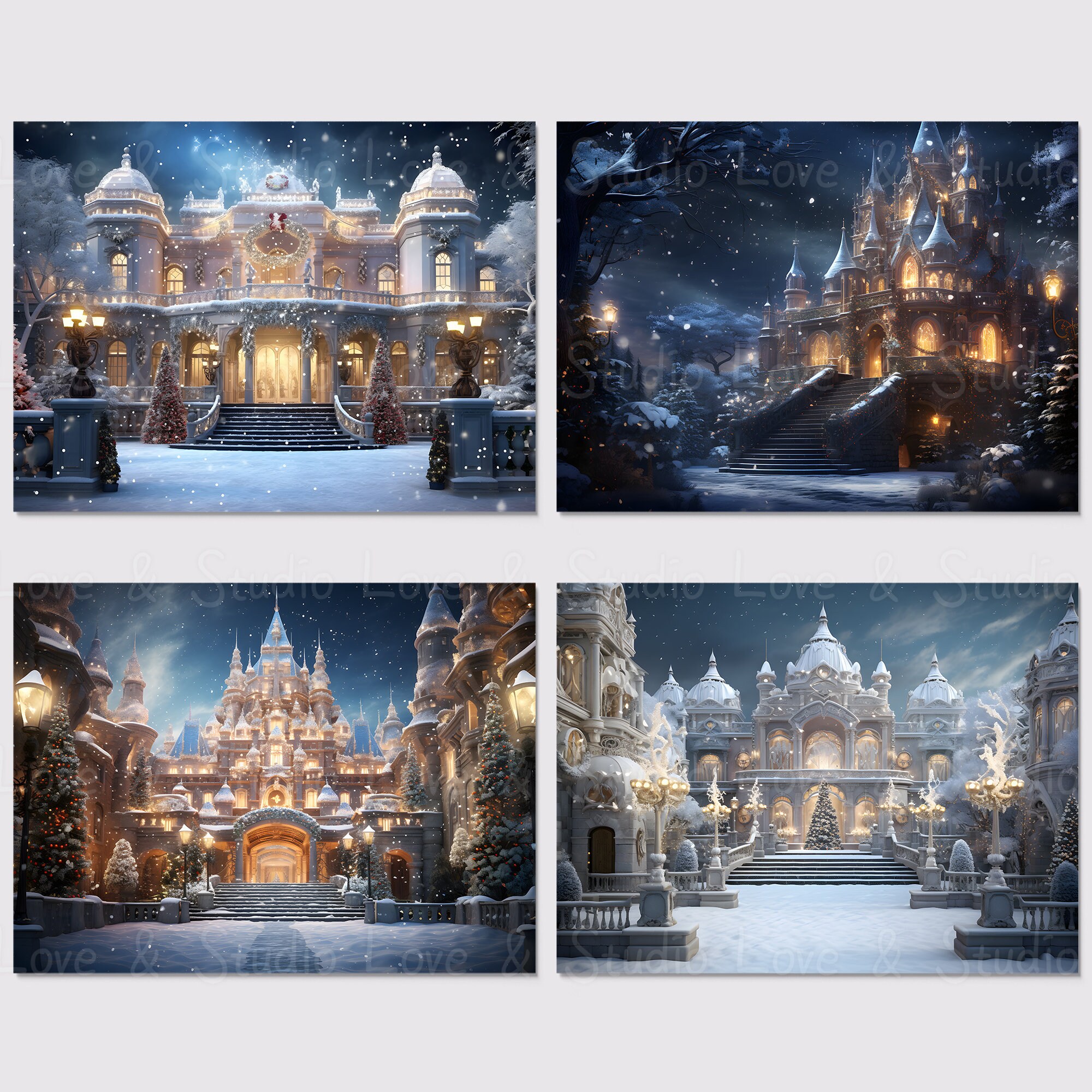 25 Magical Christmas Wonderland Digital Paper Fantasy - Etsy