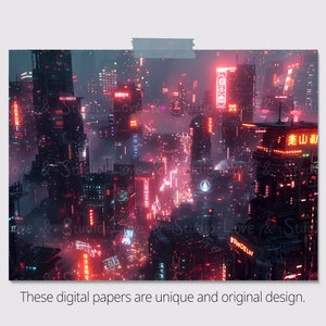 25 Cyber Collapse Digital Paper, Dystopian Post Apocalyptic Artwork ...