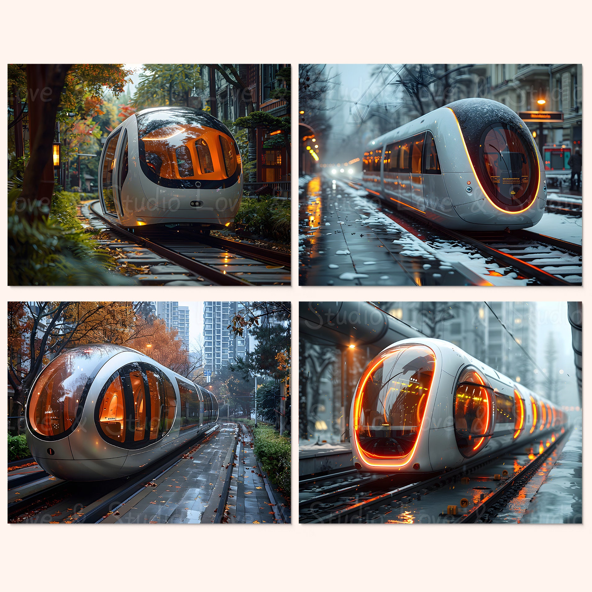 25 the Zero-emission Maglev Pod Digital Paper, Futuristic Vehicle, Next ...