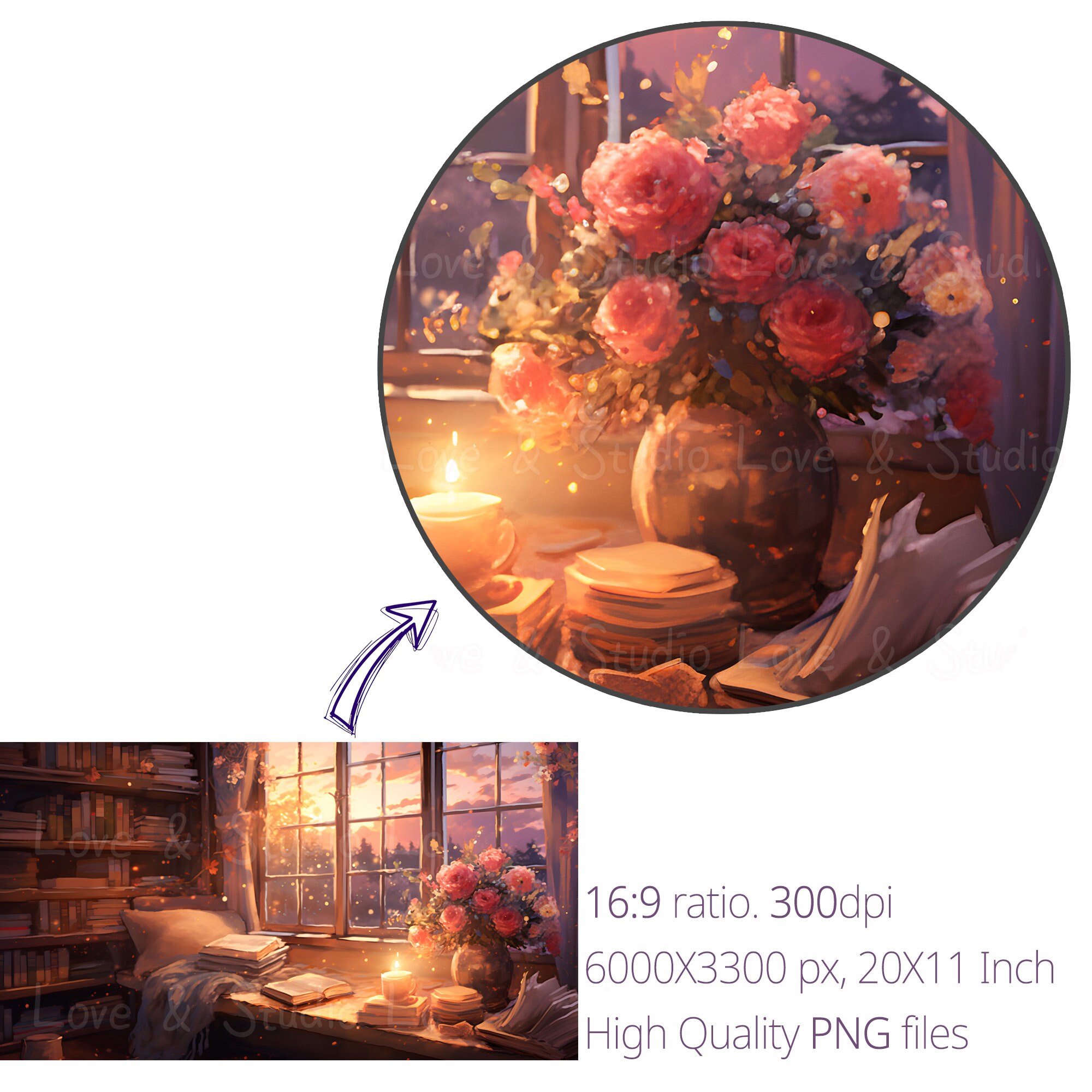 16:9 Holiday Book Nook Digital Background. 25 Samsung Frame TV Art ...